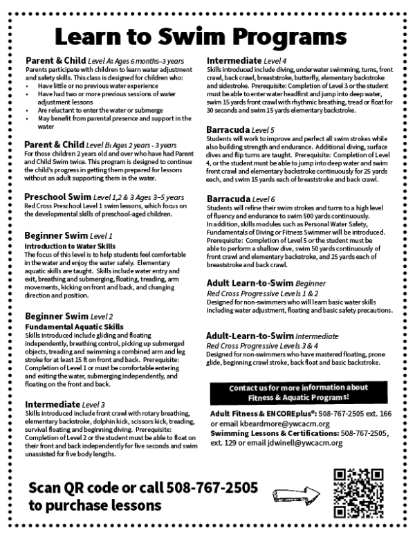 Swim Lessons - YWCA Central Massachusetts